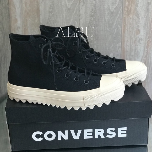 Converse | Shoes | Converse Ctas Lift Ripple Hi Black Natural W Authe ...